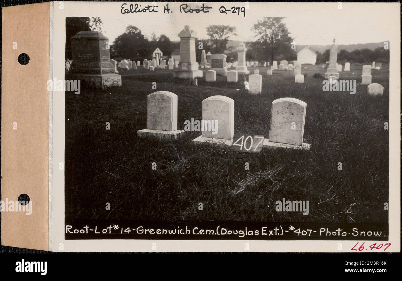 Root, Greenwich Cemetery, Douglas Extension, lot 14, Greenwich, Mass ...