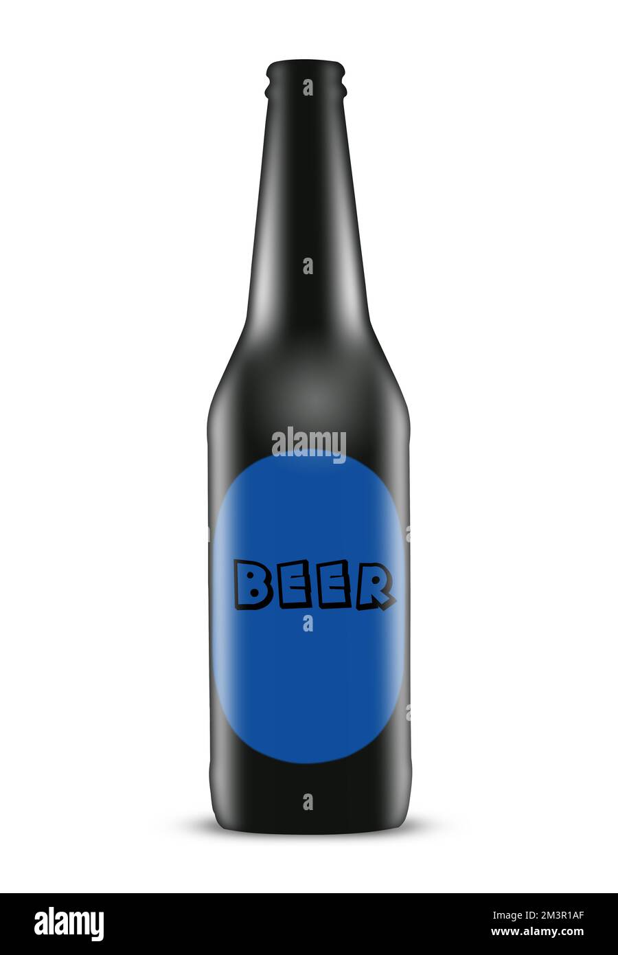 3d illustration of beer bottle over white background Stock Photo - Alamy