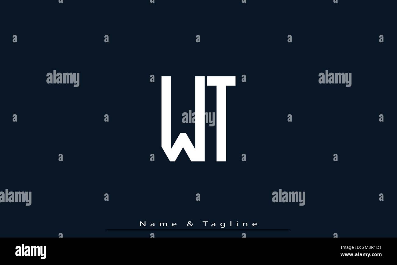 Alphabet letters Initials Monogram logo WT , TW Stock Vector Image ...