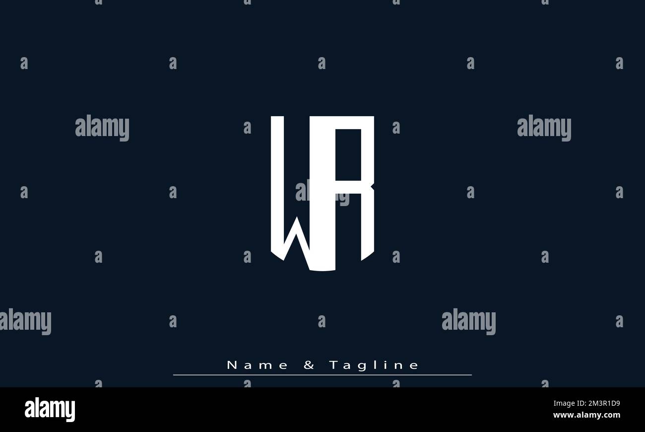 Alphabet letters Initials Monogram logo WR , RW Stock Vector Image ...