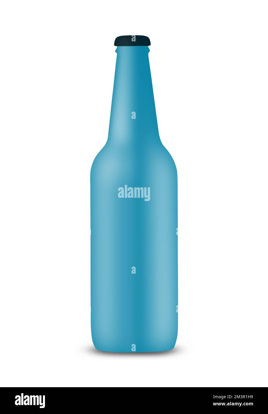 blue bottle of beer on a white background Stock Photo - Alamy