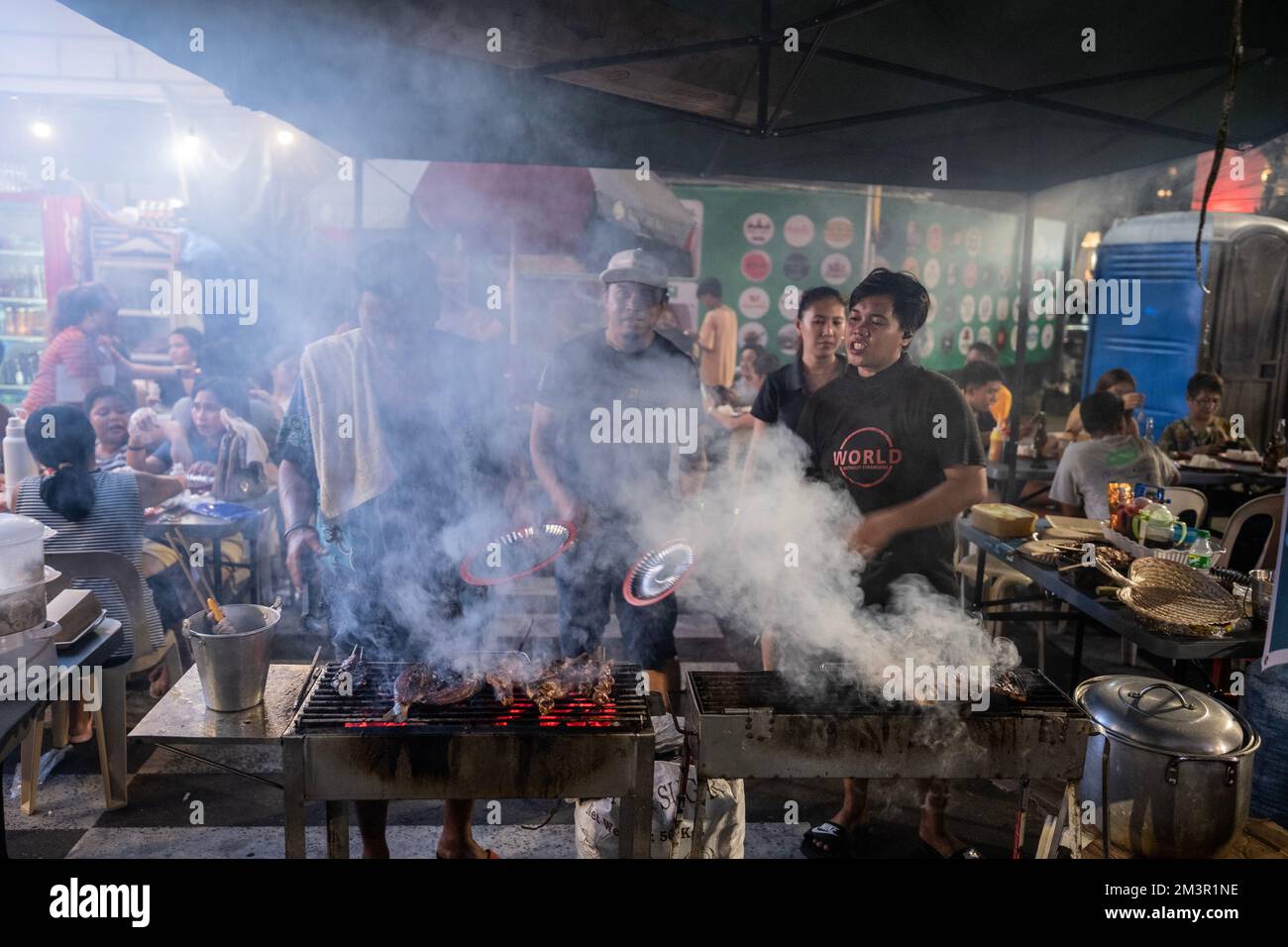 Masskara festival, street food, Bacolod, Negros island, Philippines ...