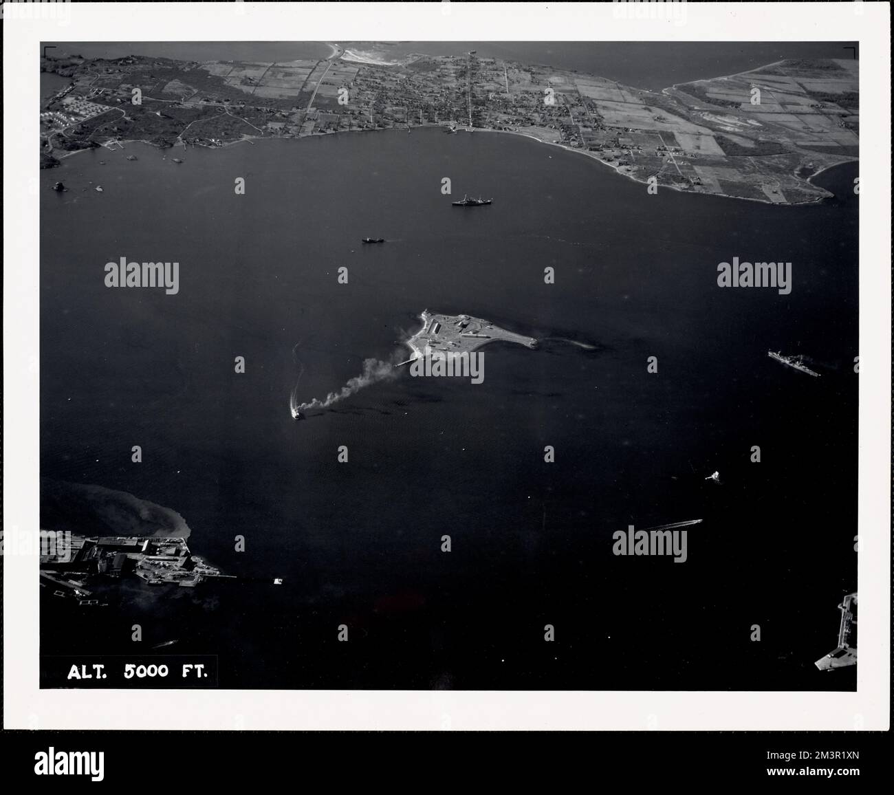 Rose Island, Newport, RI view from east 5000 ft , Islands. Photographs ...