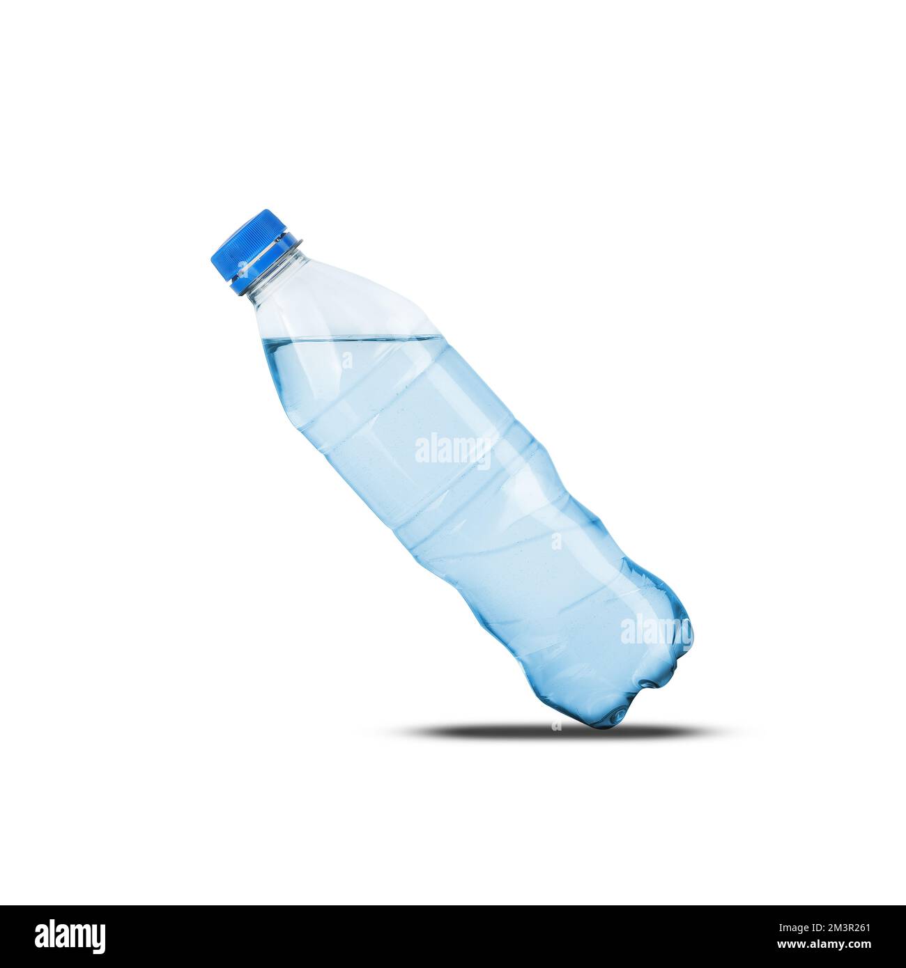 small plastic bottle with liquid on white background Stock Photo - Alamy