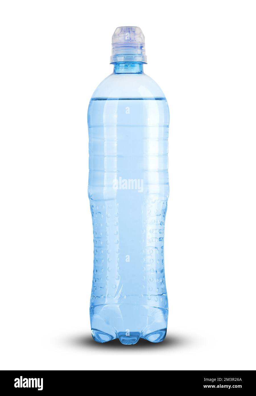 plastic medium bottle with water on white background Stock Photo - Alamy