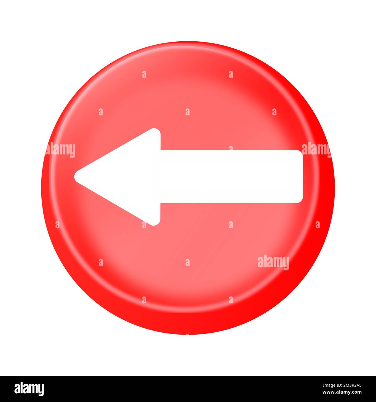 3d illustration red button over white background Stock Photo - Alamy