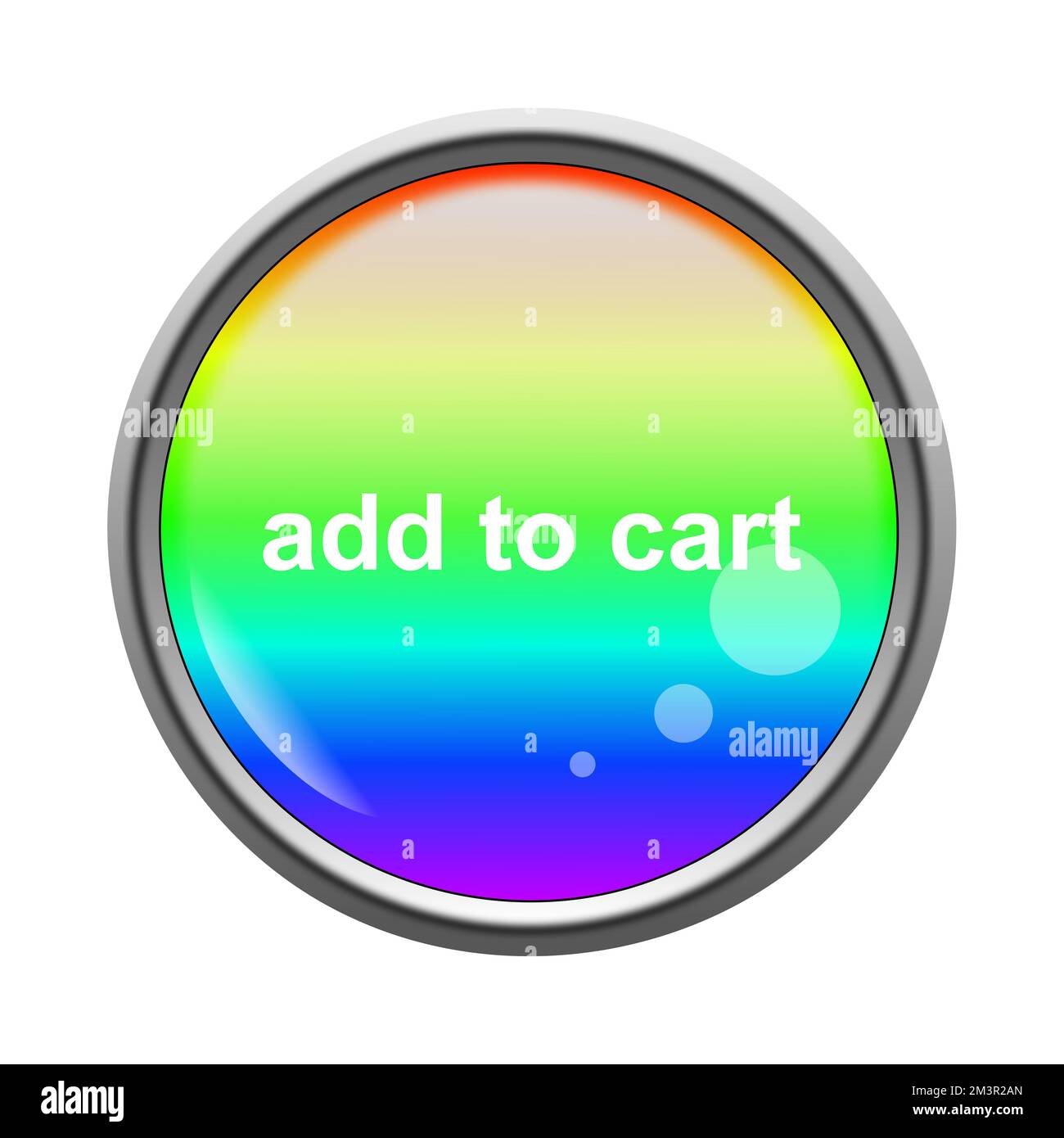 colored button with an inscription on a white background Stock Photo ...