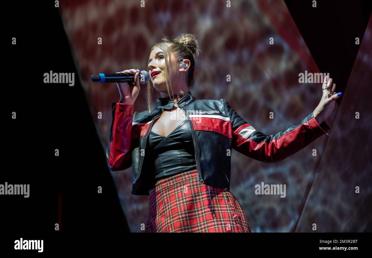 Cassa Jackson supporting Blue at the Bournemouth International Centre ...