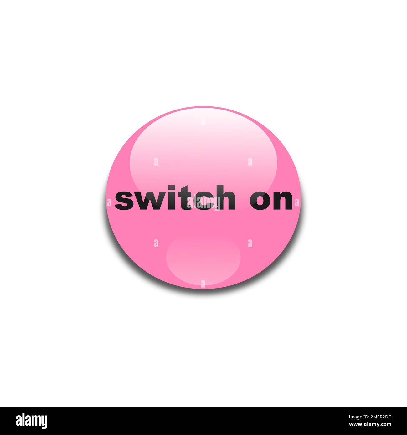 3d graphics pink switch button on white background Stock Photo - Alamy