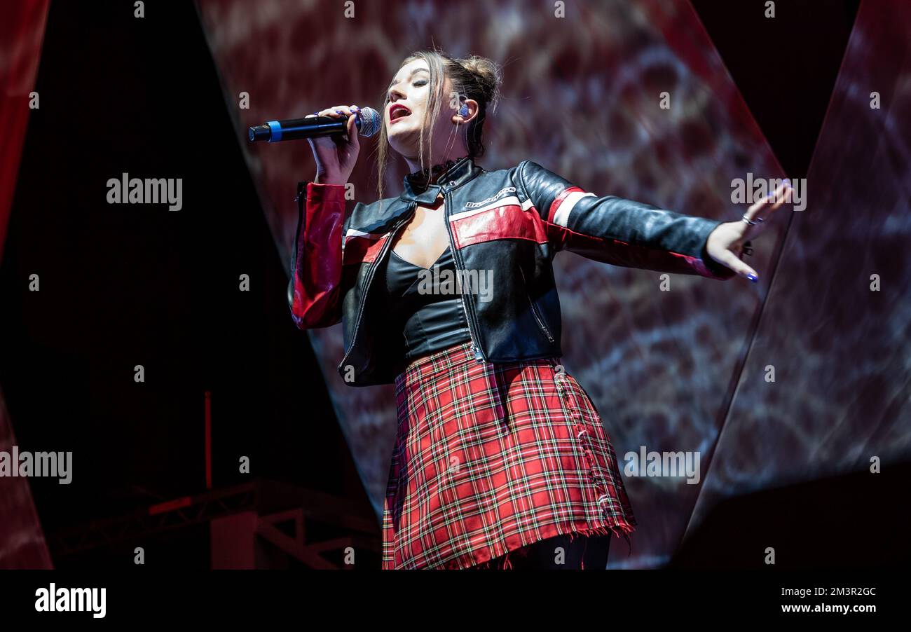 Cassa Jackson supporting Blue at the Bournemouth International Centre ...