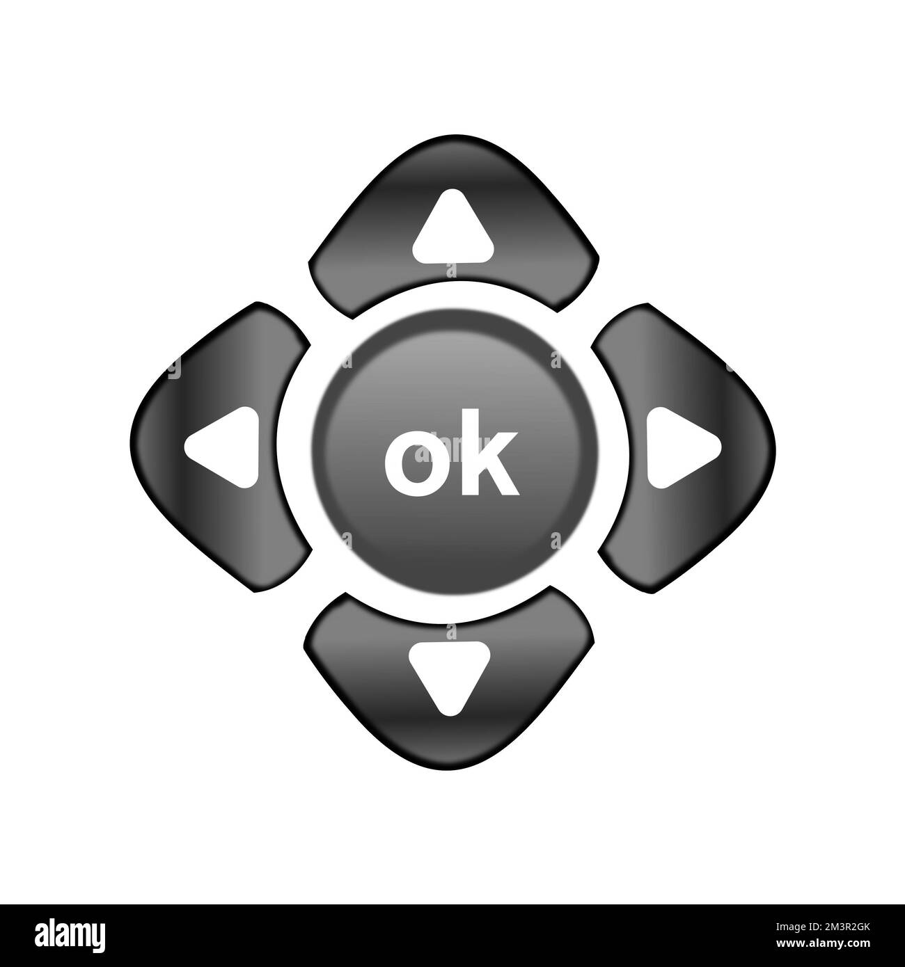 gray menu buttons with an inscription ok on a white background Stock ...