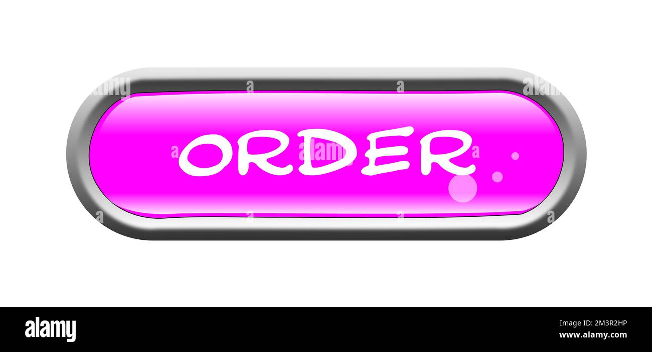 pink horizontal button on white background Stock Photo - Alamy