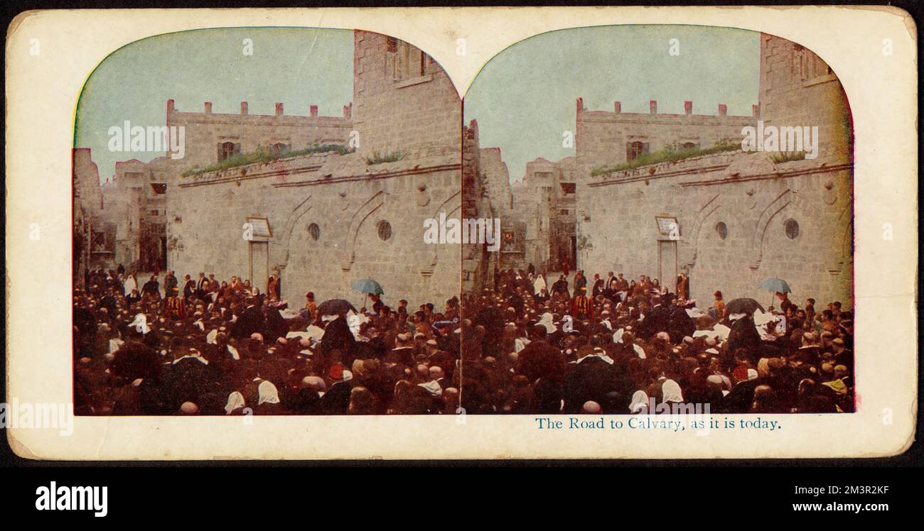 The route to Calvary , Crowds, Shrines, Pilgrimages Stock Photo - Alamy