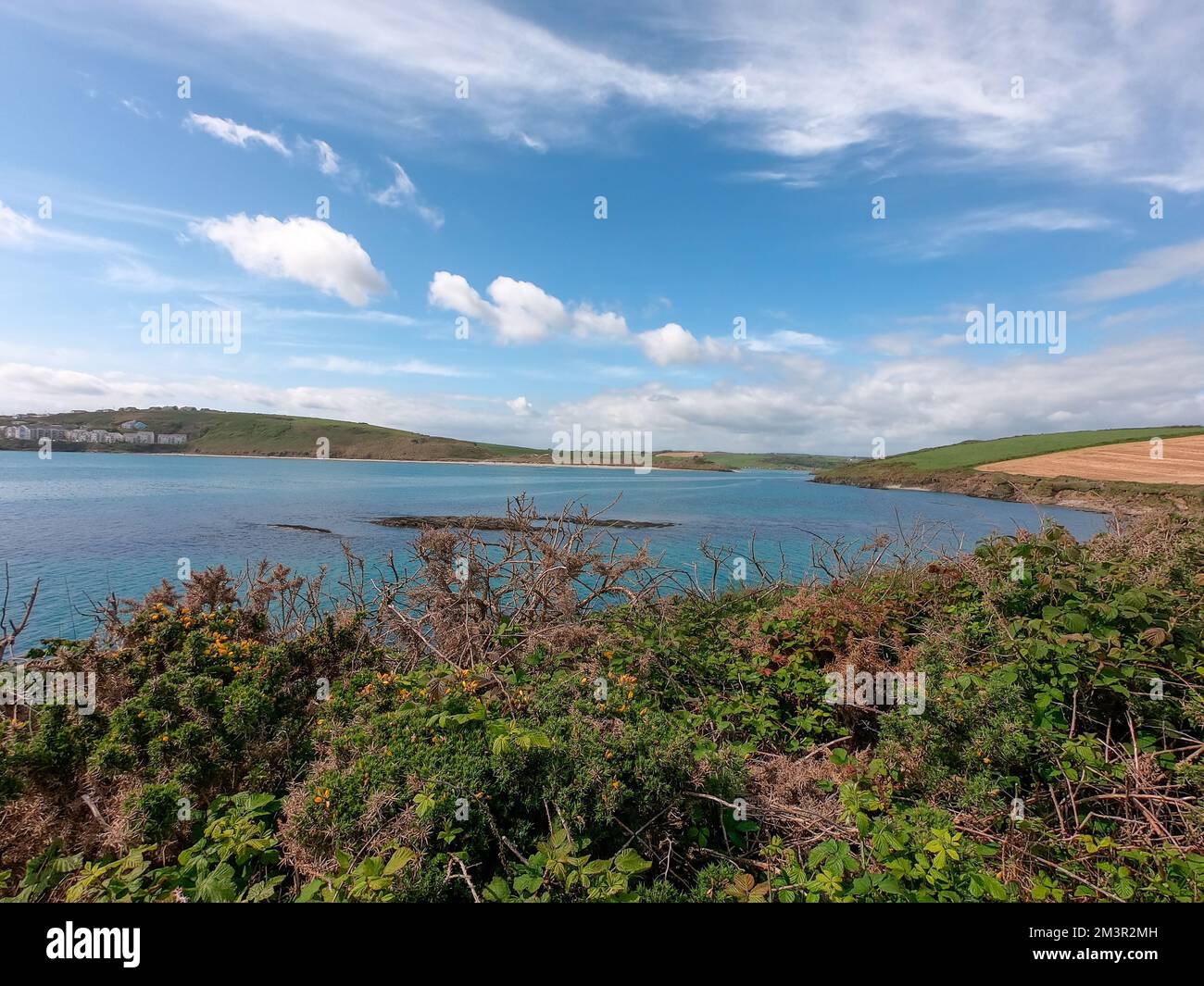 Celtic Sea Bay near Clonakilty. Beautiful seascape. Blue sky with white ...
