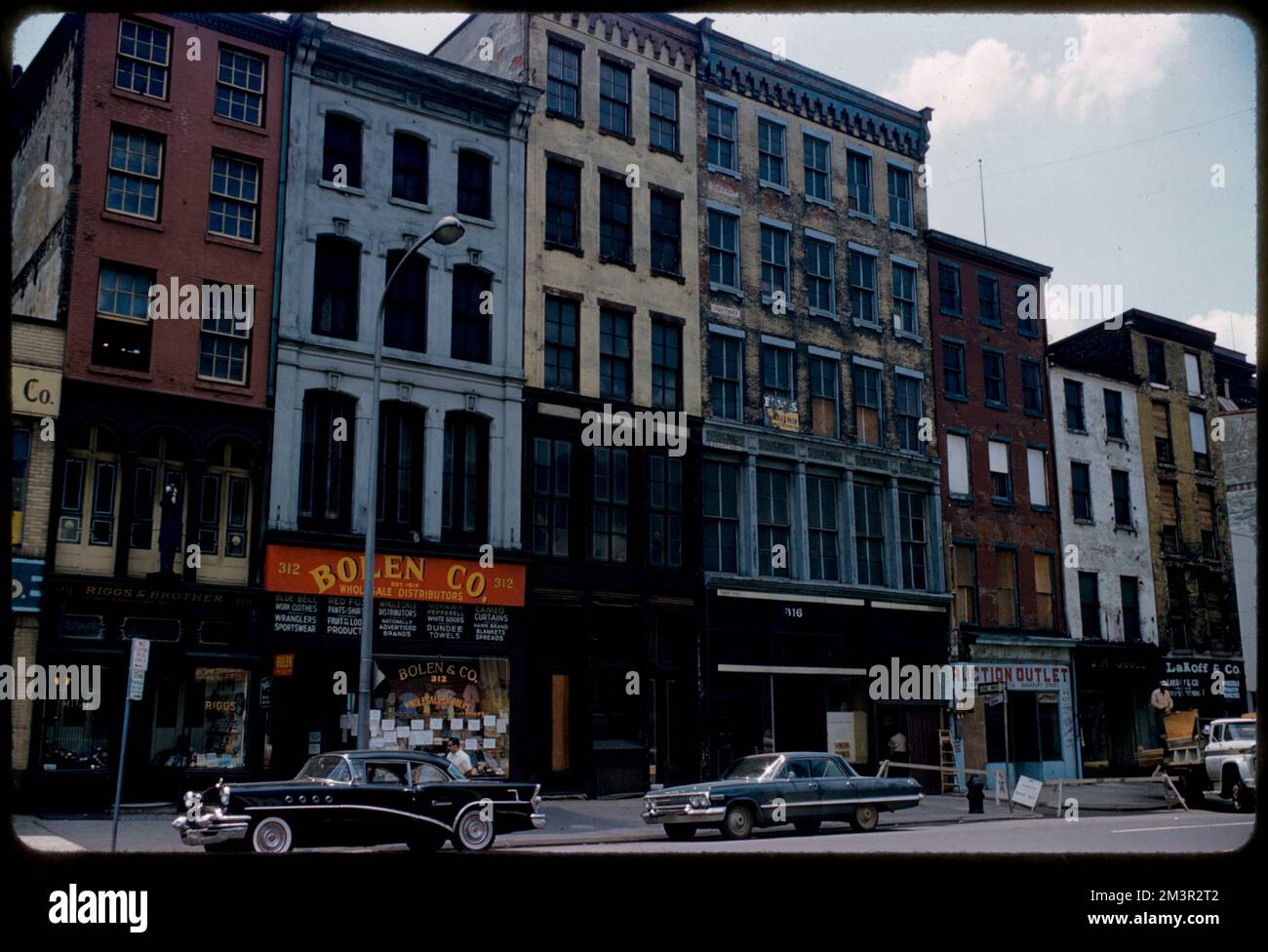 Row of city buildings, Philadelphia , Buildings, Storefronts. Edmund L ...