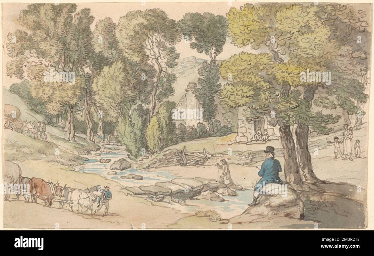 Rowlandson sketching , Artists, Drawing, Trees, Streams, Rowlandson ...