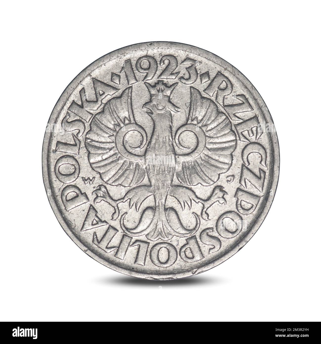 Polish interwar low-denomination coin on a white background Stock Photo ...