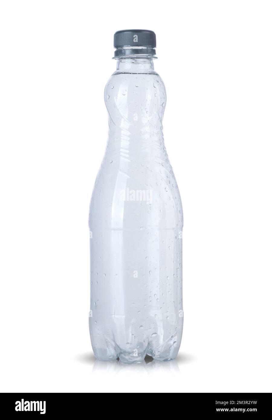 small empty plastic water bottle on white background Stock Photo - Alamy