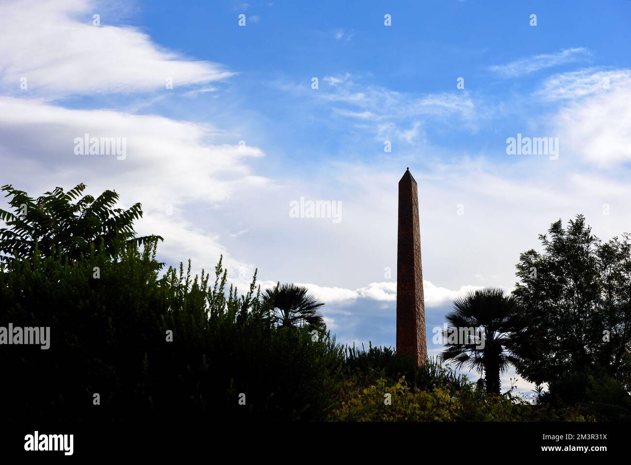 Obelisk of Enna Geographical center of Sicily italy Stock Photo - Alamy