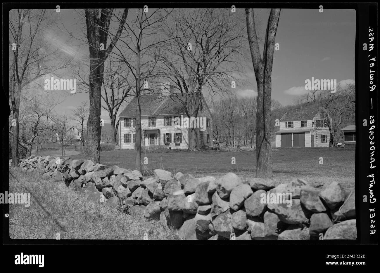 Rowley, Mass. , Dwellings, Stone walls. Samuel Chamberlain Photograph ...