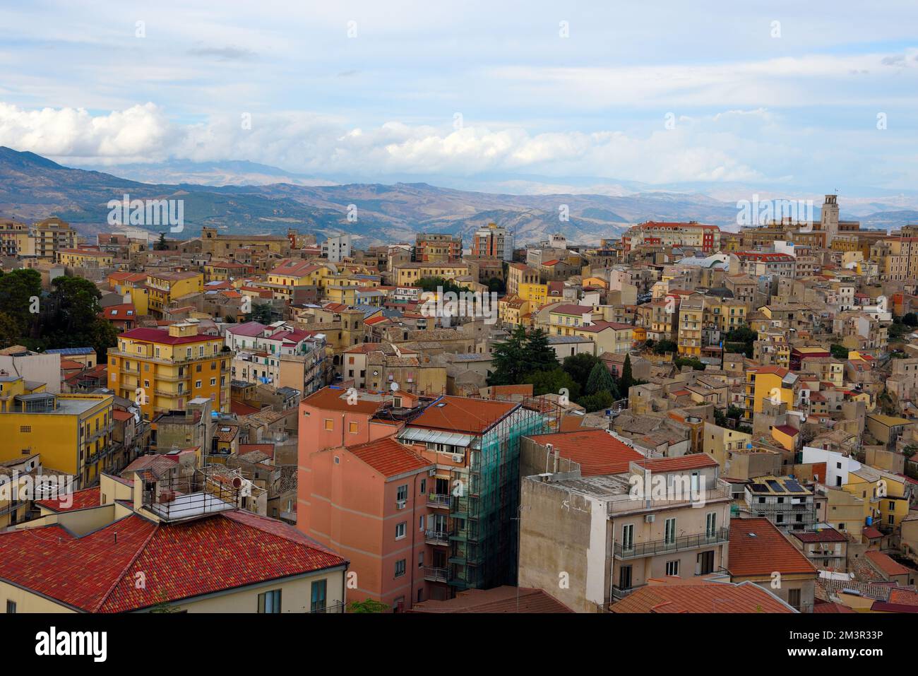 the historic and urban center of Enna Sicily Italy Stock Photo - Alamy