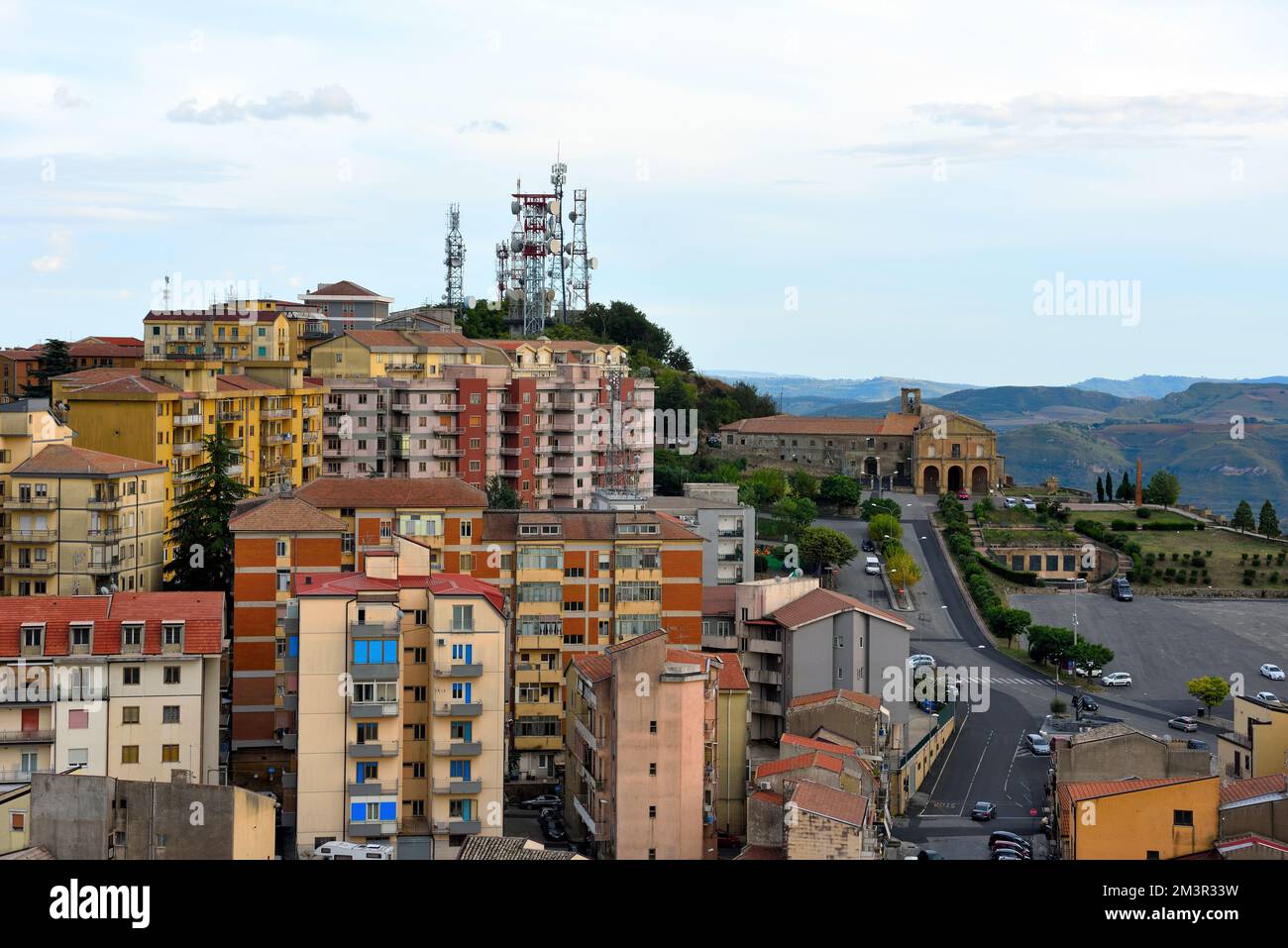 the historic and urban center of Enna Sicily Italy Stock Photo - Alamy