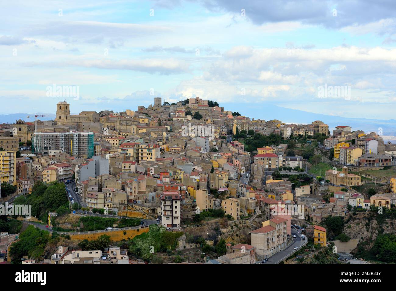 the historic and urban center of Enna Sicily Italy Stock Photo - Alamy