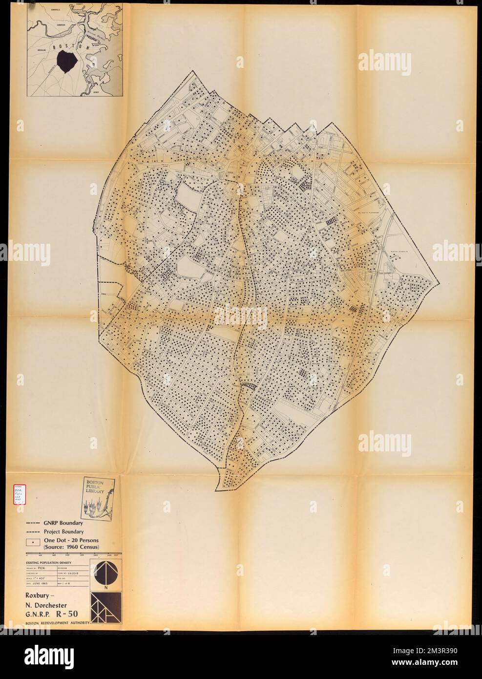 Roxbury-N. Dorchester G.N.R.P. r-50 : existing population density ...