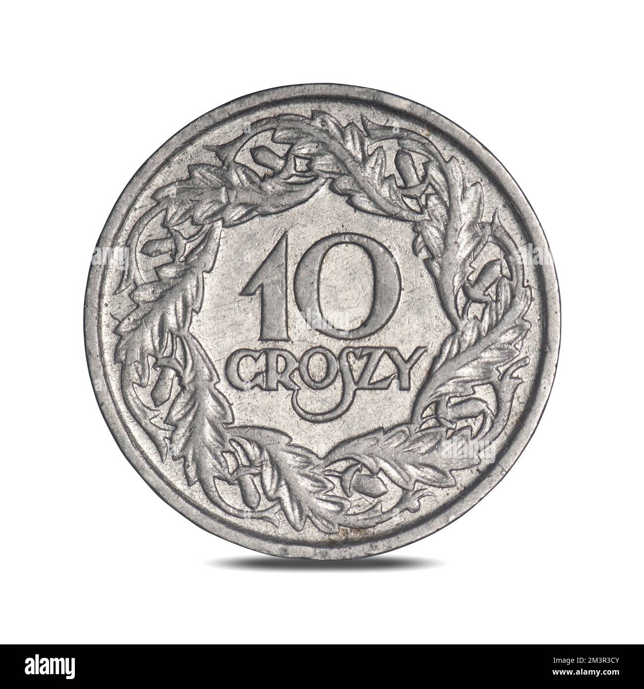 Polish interwar low-denomination coin on a white background Stock Photo ...