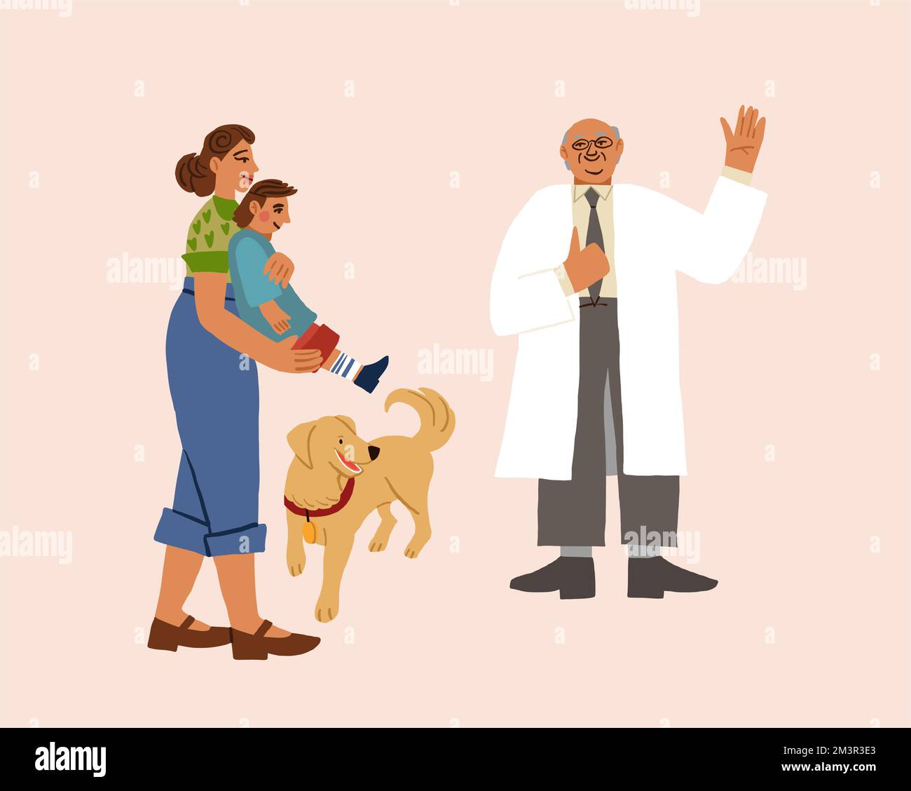 Mother and a little son visiting the doctor.Doctor,children,woman ...