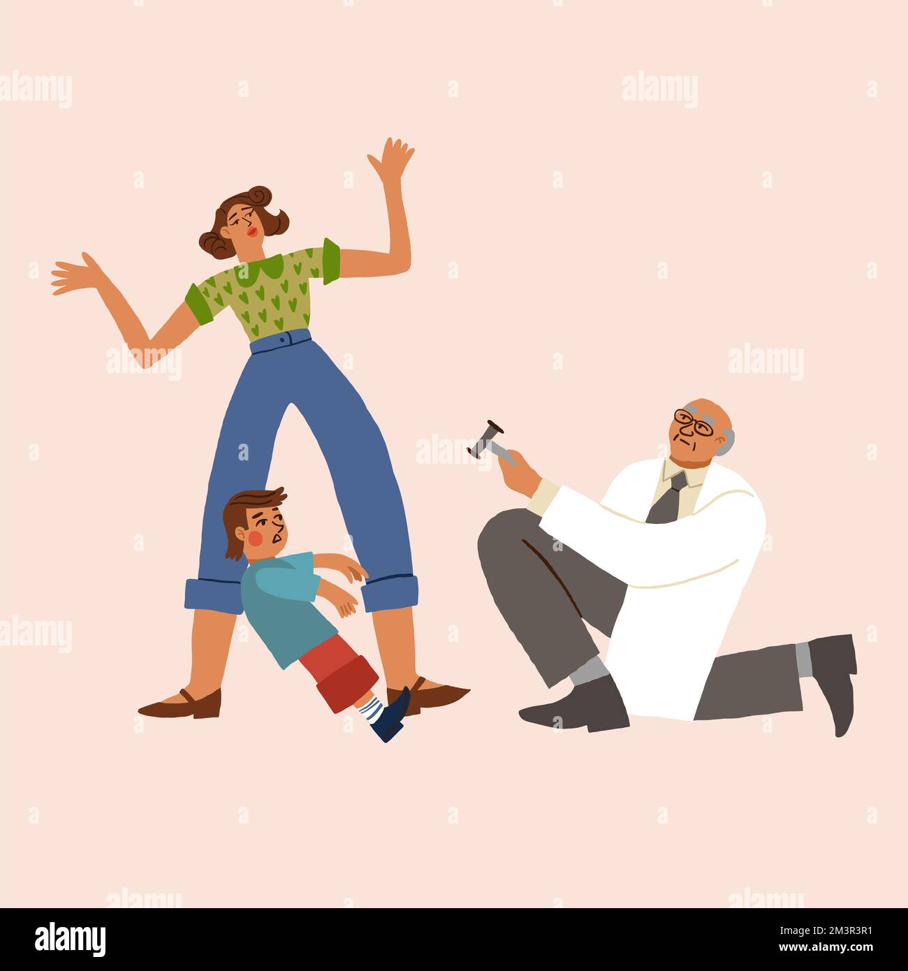 Reception in the office of a psychotherapist. A man performs a ...