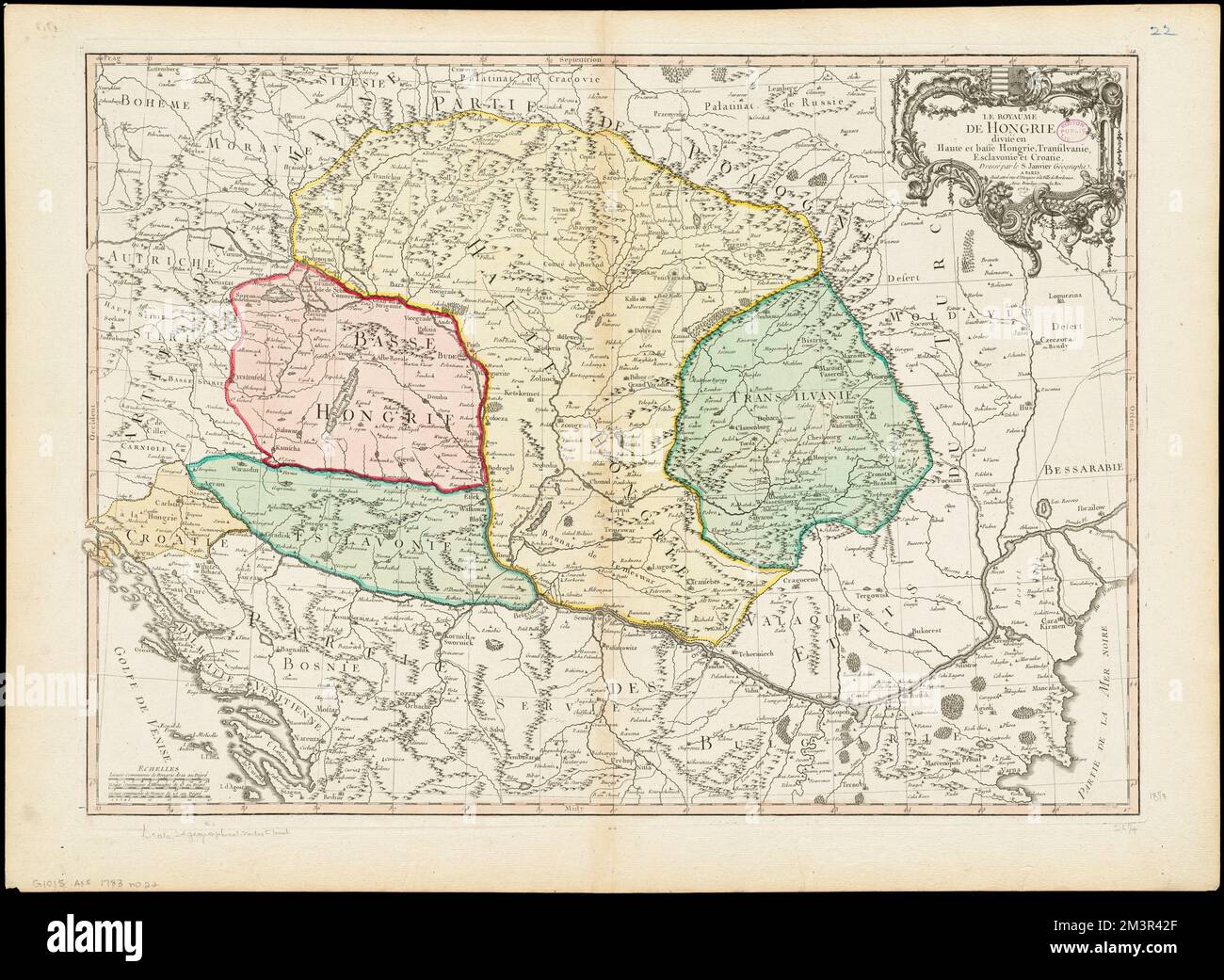Le Royaume de Hongrie, divisé en Haute et Basse Hongrie, Transilvanie ...