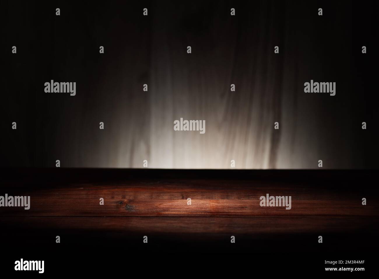 paneled white background with a base of brown boards Stock Photo - Alamy