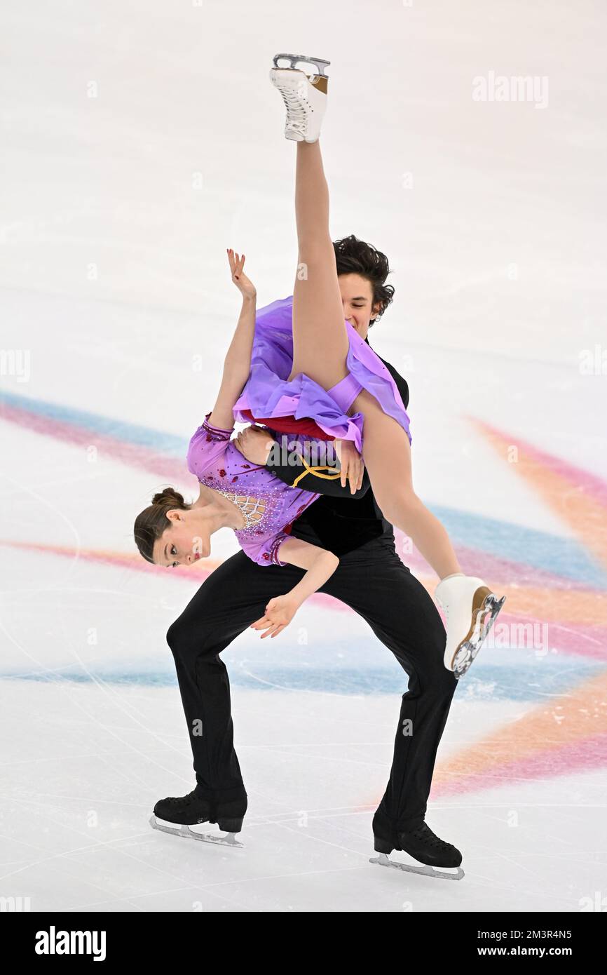 Darya GRIMM & Michail SAVITSKIY (GER), during Junior Ice Dance Practice ...
