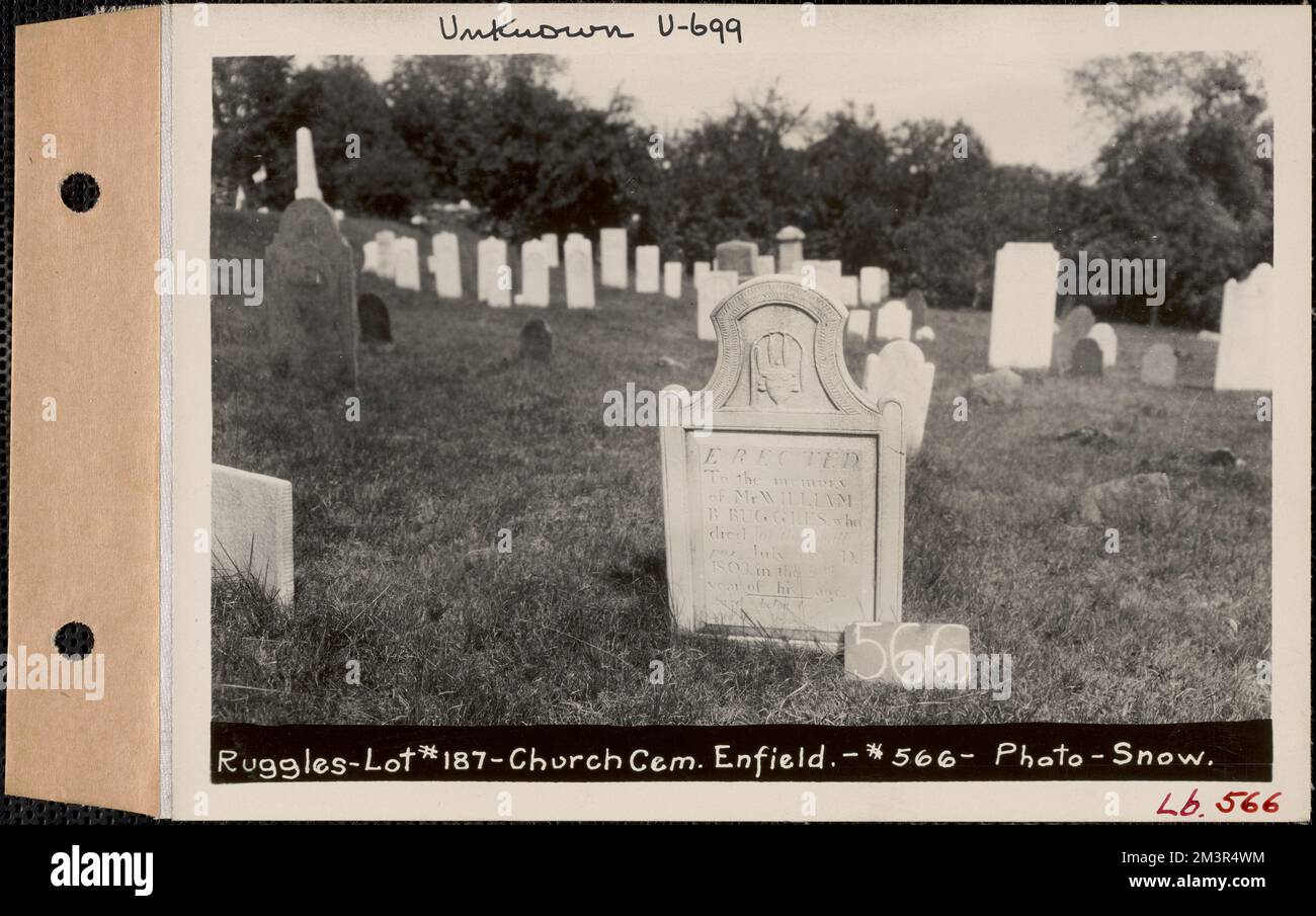 Ruggles, Church Cemetery, lot 187, Enfield, Mass., ca. 1930-1931 ...