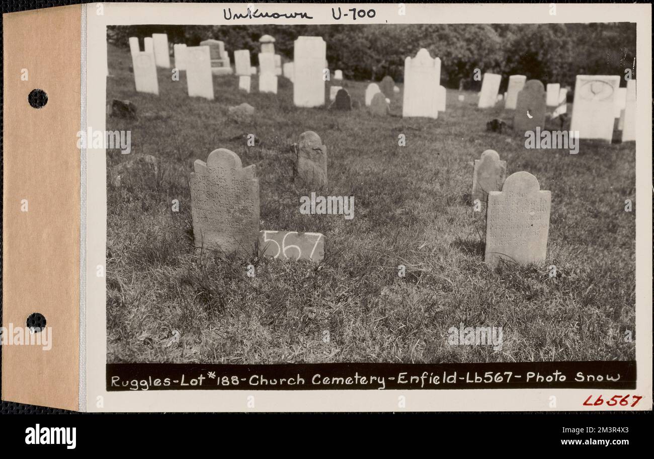 Ruggles, Church Cemetery, lot 188, Enfield, Mass., ca. 1930-1931 ...