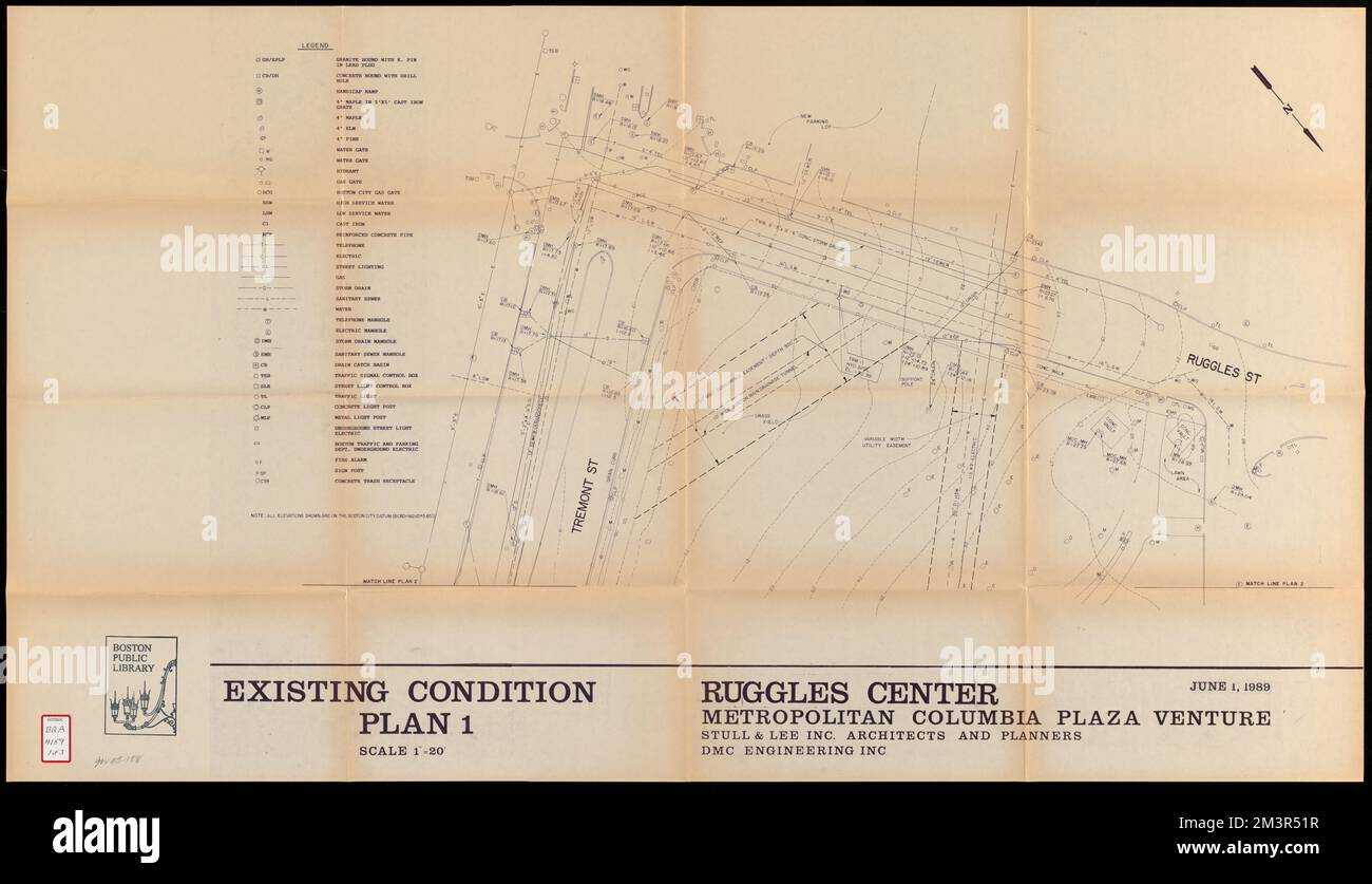 Ruggles Center : existing condition plan , Roxbury Boston, Mass., Maps ...