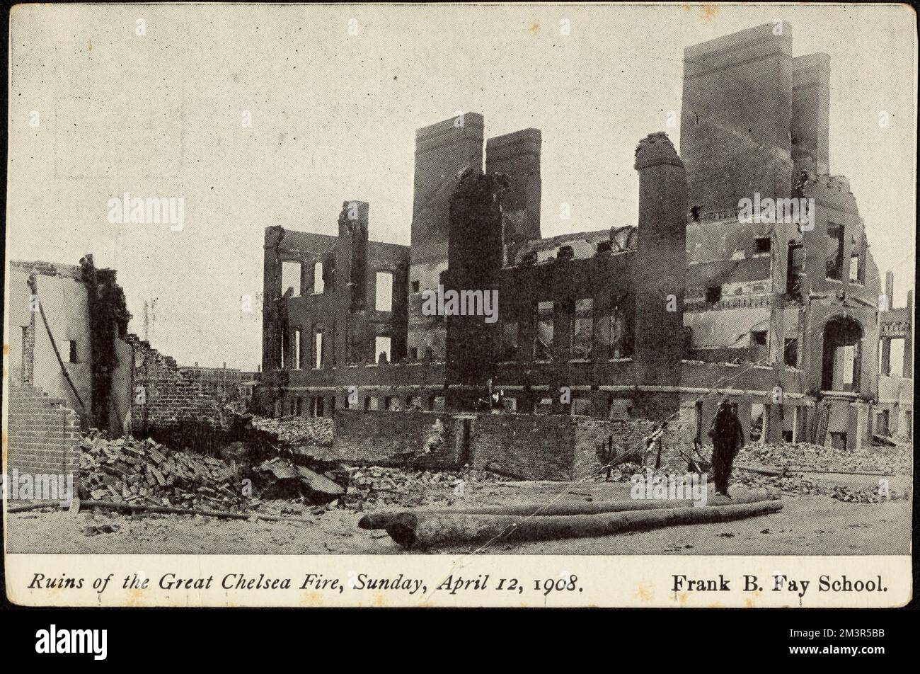 Ruins of the Great Chelsea Fire, Sunday April 12, 1908. Frank B. Fay ...