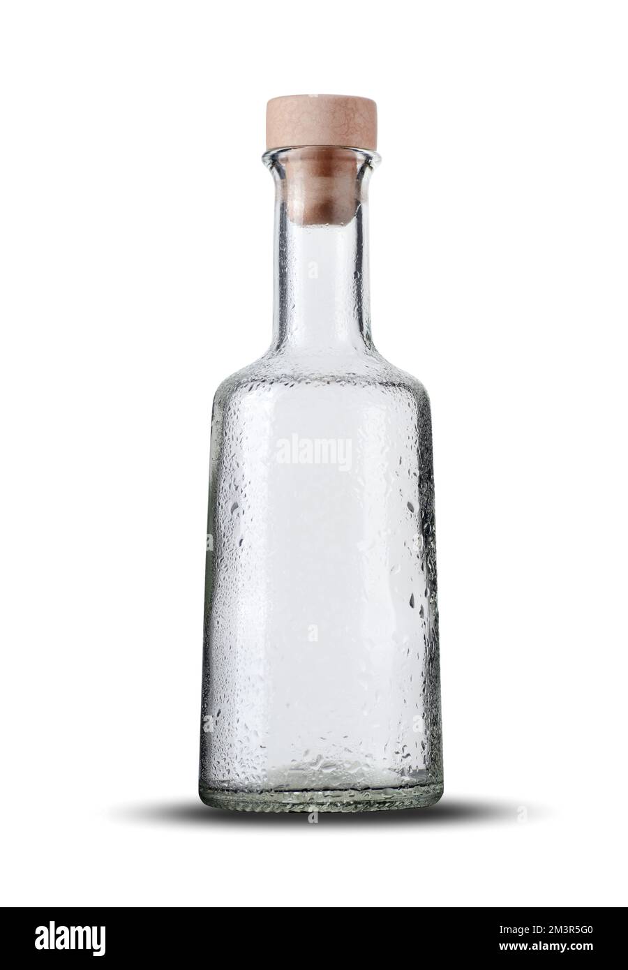 small glass bottle for liquids on a white background Stock Photo - Alamy