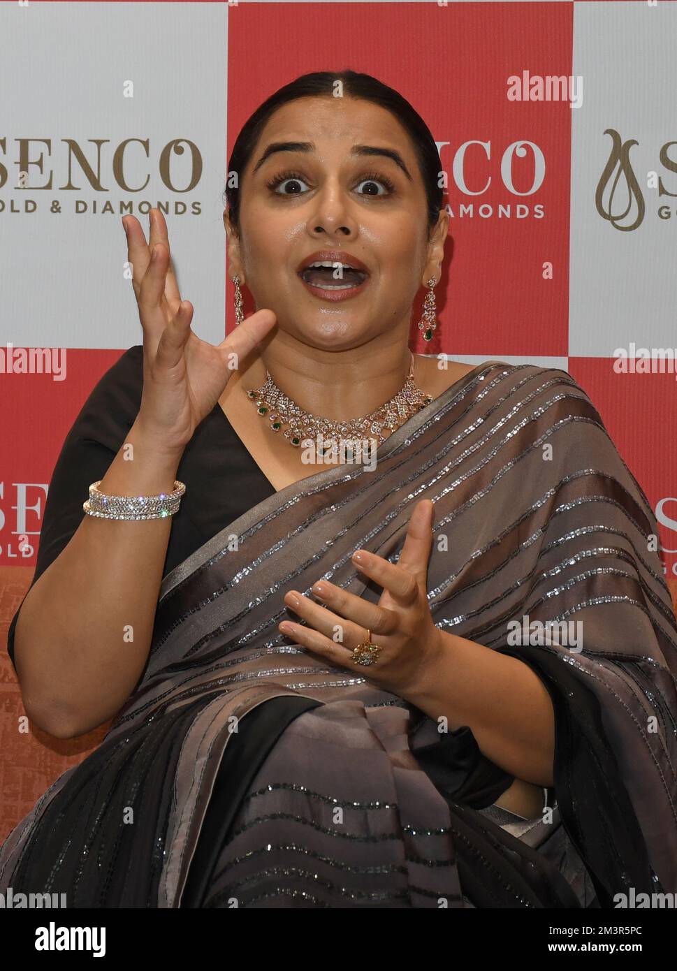 Mumbai, India. 16th Dec, 2022. Bollywood actress Vidya Balan reacts ...