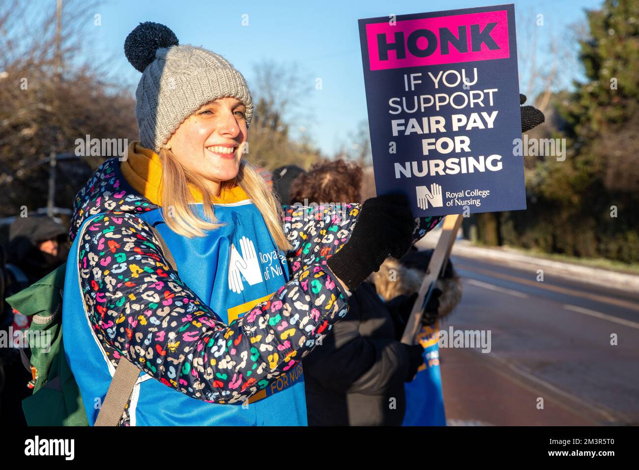 Picture dated December 15th shows nurses on the picket line at ...
