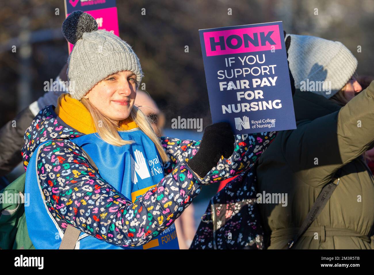 Picture dated December 15th shows nurses on the picket line at ...