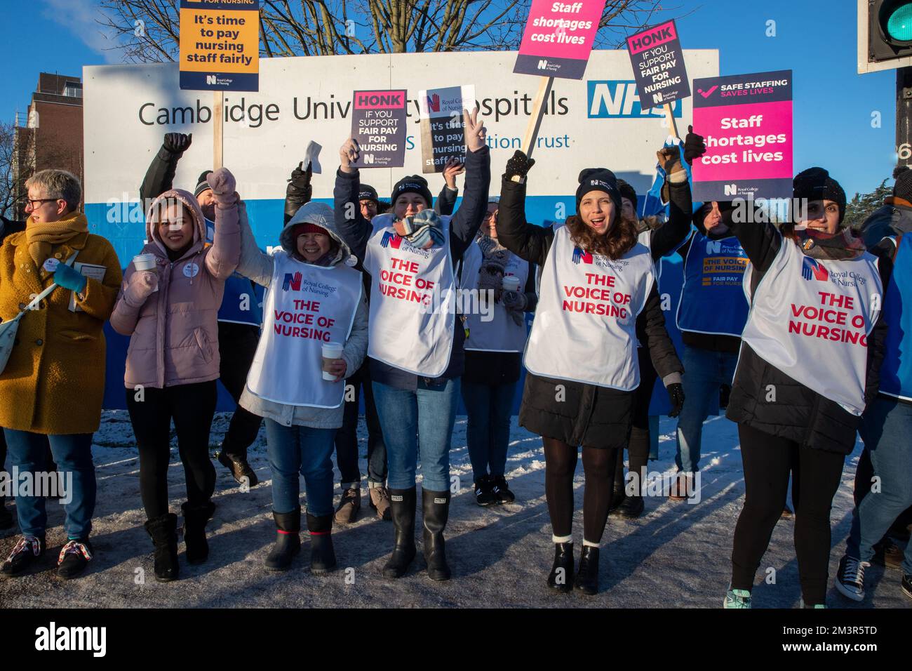 Picture dated December 15th shows nurses on the picket line at ...