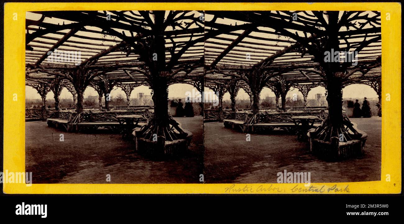 The rustic arbor , Parks, Arbors Bowers, Benches Stock Photo - Alamy