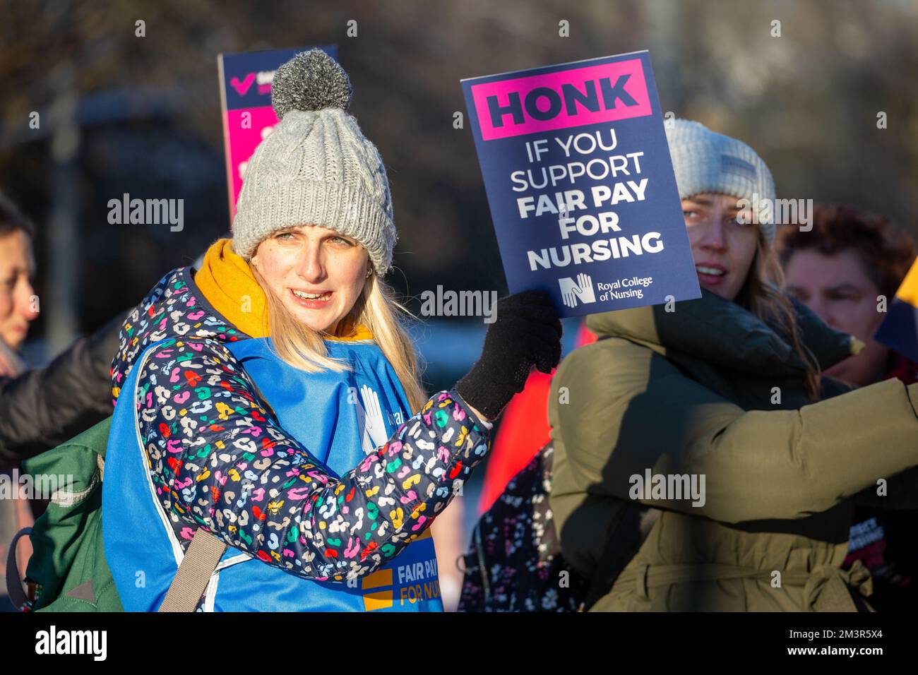 Picture dated December 15th shows nurses on the picket line at ...