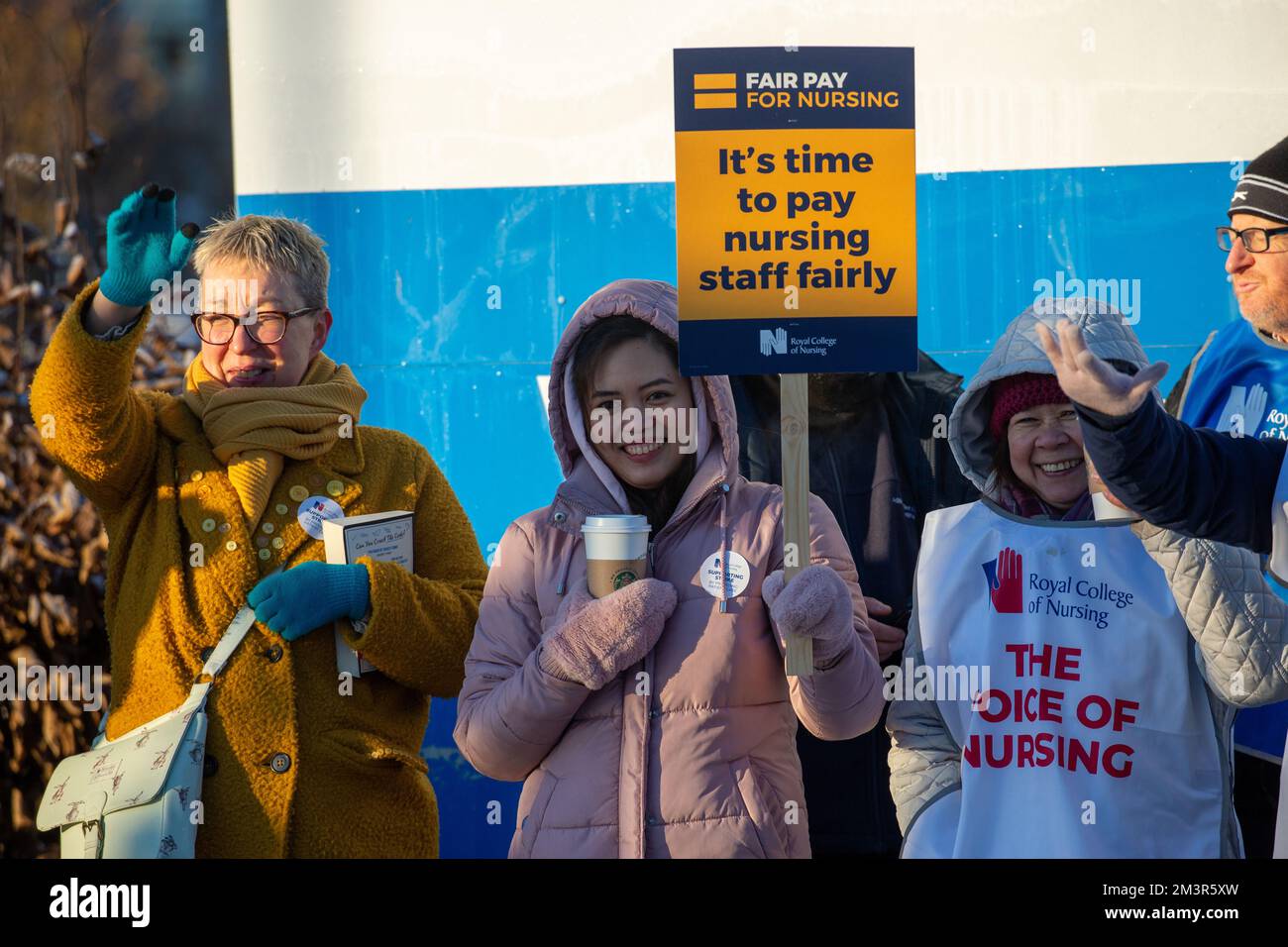 Picture dated December 15th shows nurses on the picket line at ...