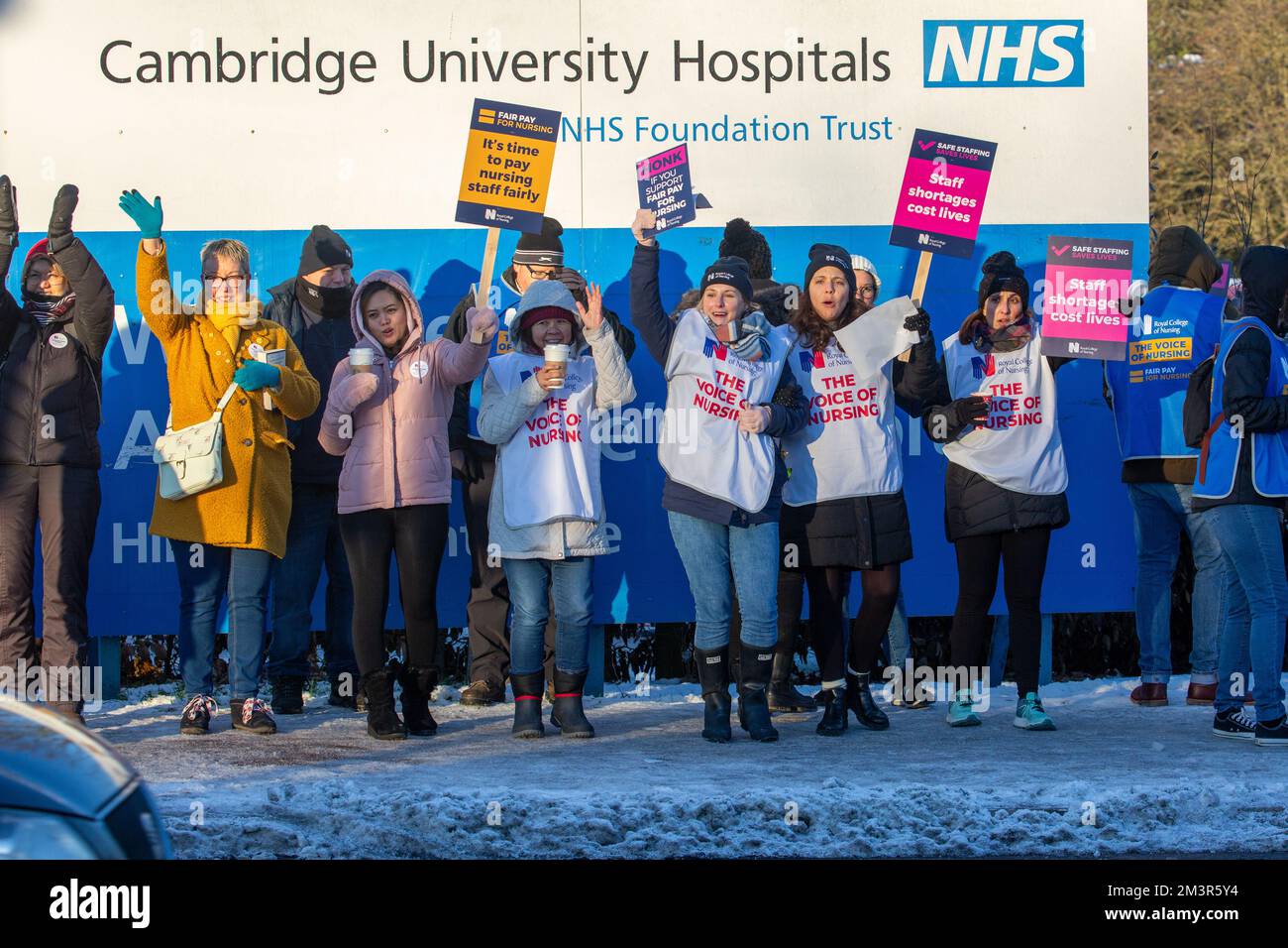 Picture dated December 15th shows nurses on the picket line at ...