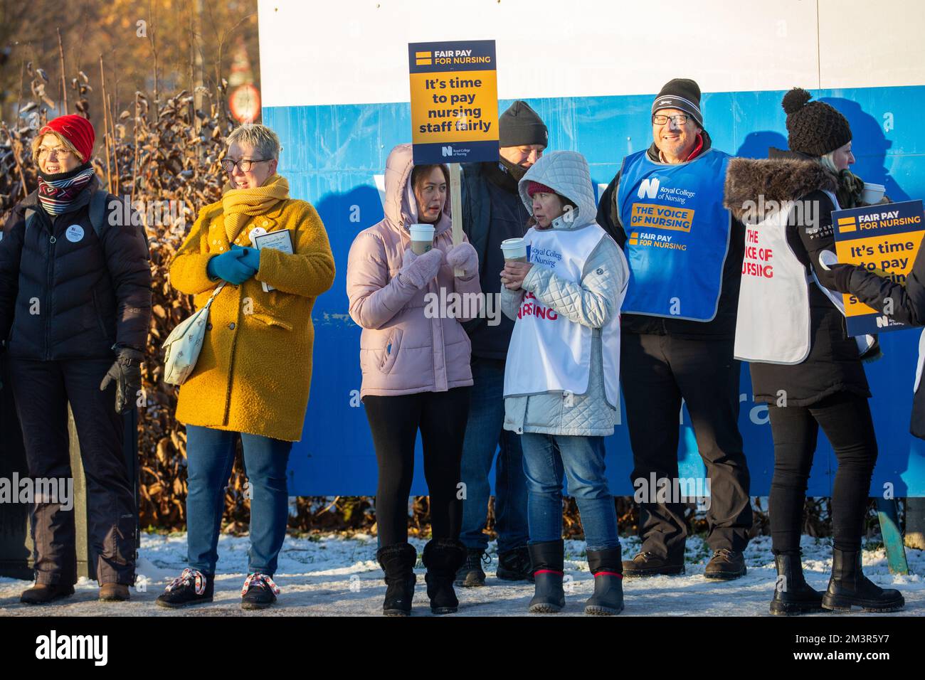 Picture dated December 15th shows nurses on the picket line at ...