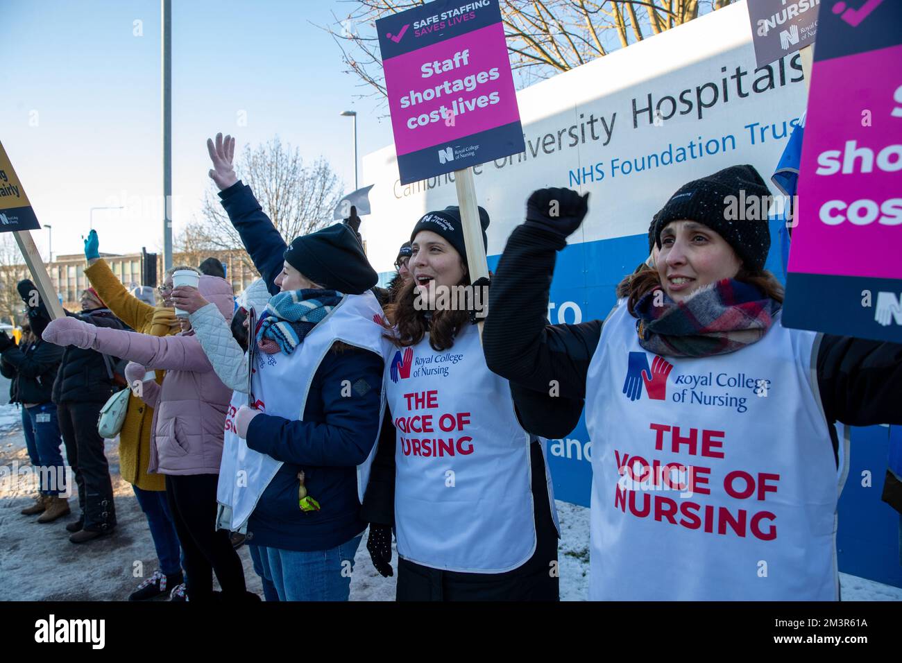 Picture dated December 15th shows nurses on the picket line at ...