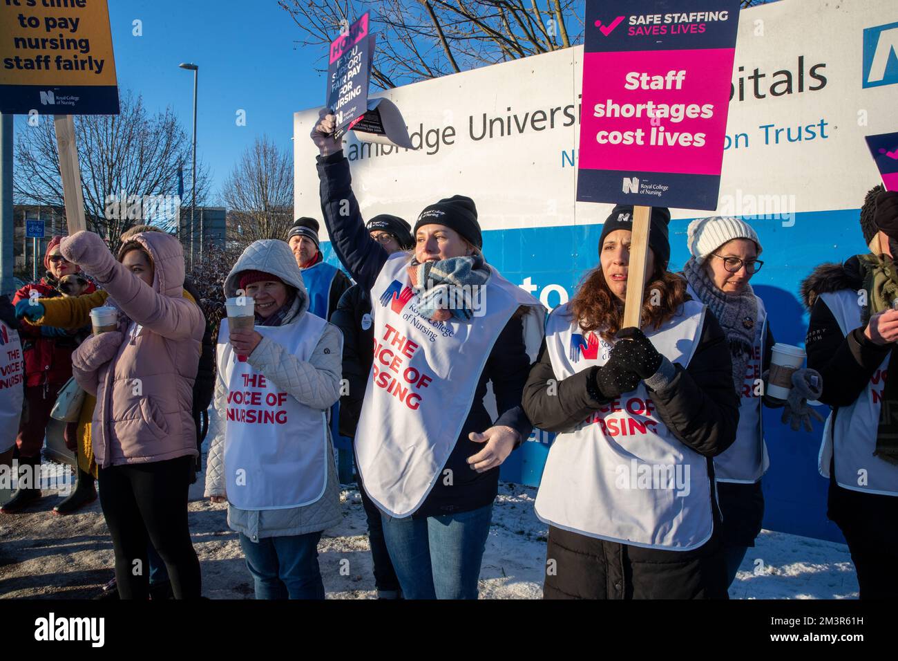 Picture dated December 15th shows nurses on the picket line at ...
